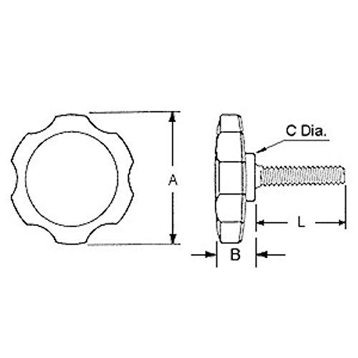 5/16-18 x 3/4" Rosette Thumb Screw Thumb Screws Thumbscrew Stainless Steel Clamping Knobs Black (4)