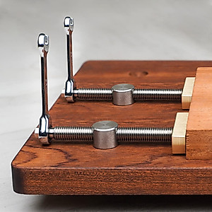 DDWT 2 Pack Bench Dog Clamp Dog Hole Clamp with 4 Pack Bench Dogs Woodworking 3/4 Inch Adjustable Workbench Stop Stainless Steel Brass (19mm)