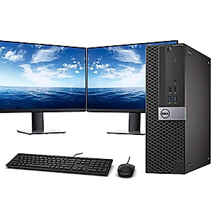 Dell OptiPlex 7040 SFF Computer Desktop PC, Intel Core i5 6500 3.2GHz, 16GB Ram, 256GB NVMe SSD,Keyboard & Mouse, WiFi | Bluetooth, HDMI, New Dual 19" LCD Monitor, Win 10 Pro (Renewed)