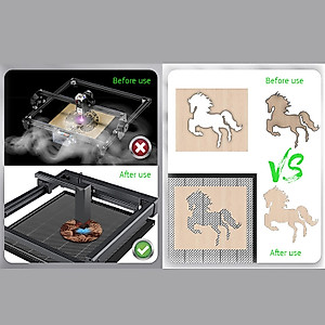 Simhevn Honeycomb Working Table 400x400x22mm(15.75 x 15.75x0.87''), Laser Cutting Honeycomb Laser Bed for CO2 or Diode Laser Engraver Cutting Machine, Laser Engraver Accessories, Smooth Edge Cutting