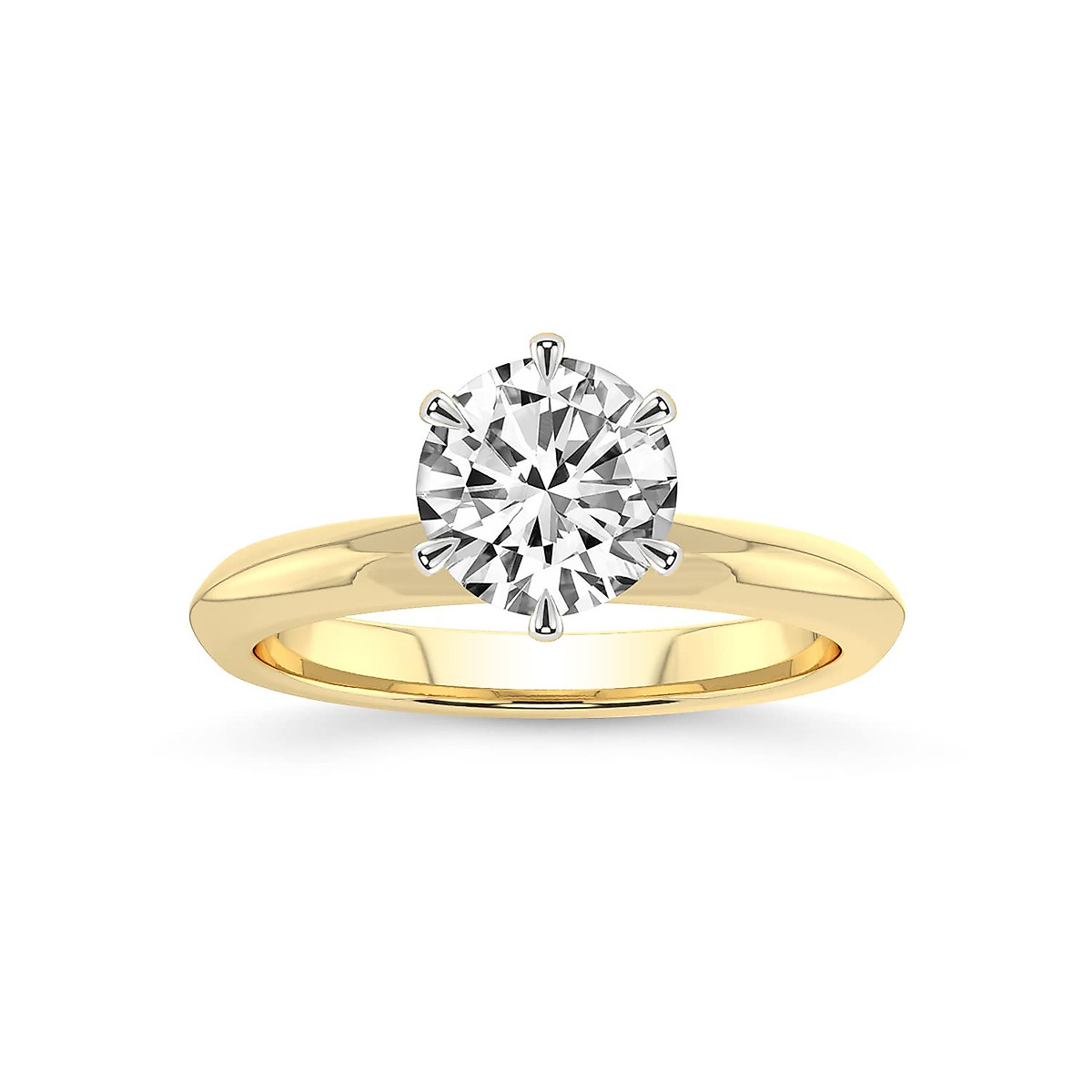 FRIENDLY DIAMONDS 3 Carat IGI Certified Round Shape Lab Grown Diamond Ring | 14K Or 18K White, Yellow Or Rose Gold | Alora Lab Diamond Ring | FG-VS1-VS2 Quality