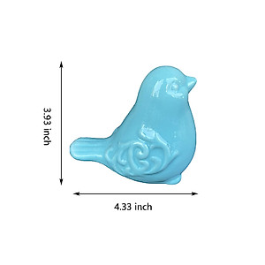 YICC 1 PC Large Decorative Bird Figurine- Glazed Porcelain Bird Statue/Bird Sculpture for Home Garden Wedding Decor or More White