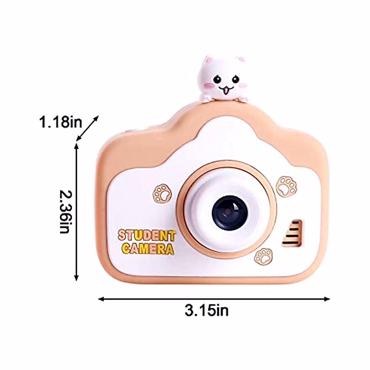 TIANEK Children's HD Front and Rear Dual Camera 2000w Mini 2.0 Inch Camera Camera Video Game Music Integration Including 32G Memory Card