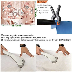 Sensfun Rose Gold Happy 60th Birthday Backdrop Decorations for Women Pink Glitter Ribbon Balloons Dots Photography Background Shining Diamond Sixty Years Old Party Banner Photo Studio Props 7x5ft