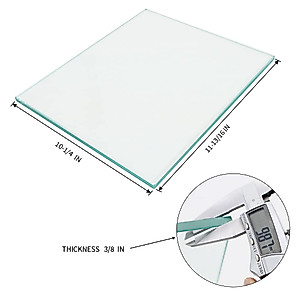 SCOTTCHEN Dead Flat Float Plate Glass for Scary Sharp Sharpening System 10-1/4in W x 11-13/16in L x 3/8in T -1pcs