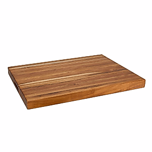 Teak Cutting Board Extra-Large (24x18x1.75 inch) Carving Board With Hand Grip, Teak Butcher Block, The Leif