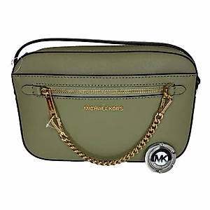 Michael Kors Jet Set Large Crossbody bundled Purse Hook (Light Sage)