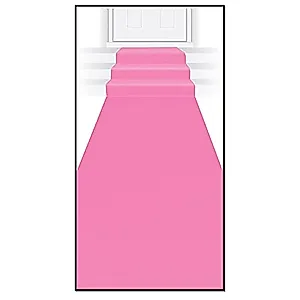 Beistle Novelty Pink Polyester Fabric Aisle Runner For Princess Theme Birthday Party Sweet 16 Bachelorette Party Supplies