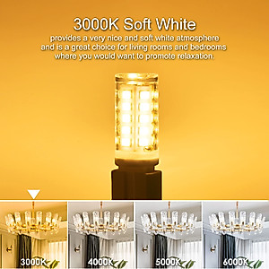 Sailstar G9 LED Bulb, 3000K Soft White, G9 Bulb 40W Equivalent, G9 LED 360° Beam Angle 400LM No Flicker 120V, G9 Bi-pin Ceramic Base, 4W G9 LED Light Bulbs for Chandelier, 6 Pack, Non-dimmable