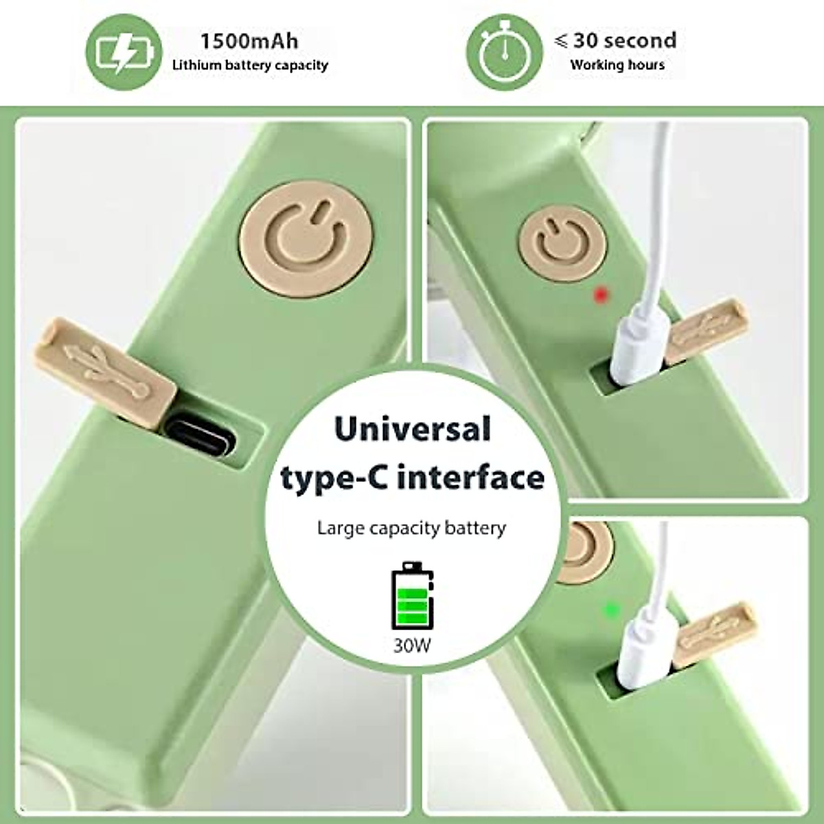 Arigold 1SPEEDS Handheld Vegetable Chopper: Cordless Mini Chopper, Food Dicer, and Onion Cutter - Versatile Vegetable Slicer Dicer. Comes with Egg and Cream Beater (Green)