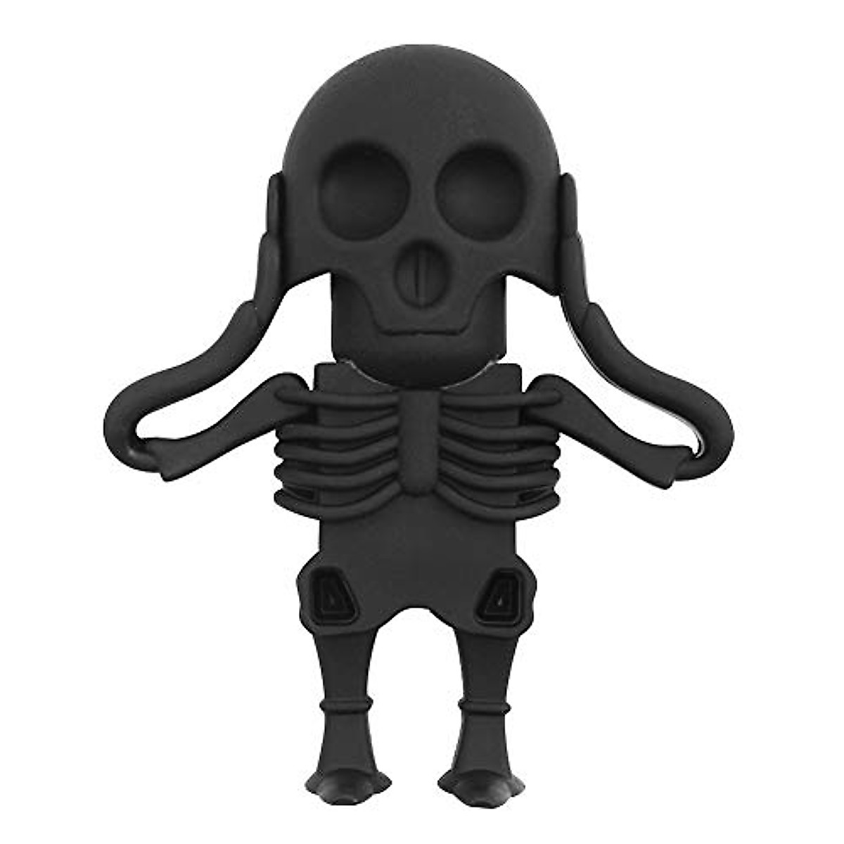 64GB USB Flash Drive Cartoon Skeleton Shaped Memory Stick, BorlterClamp Cool Thumb Drive Pen Drive Amazing Gifts, Black