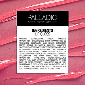 Palladio Lip Gloss, Non-Sticky Lip Gloss, Contains Vitamin E and Aloe, Offers Intense Color and Moisturization, Minimizes Lip Wrinkles, Softens Lips with Beautiful Shiny Finish, Champagne