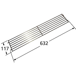 Music City Metals 02345 Chrome Steel Wire Warming Rack Replacement for Select Weber Gas Grill Models