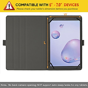 pudazvi Pudazvi Case for 6",6.8",7" Kindle/Kindle Paperwhite/Kobo/Nook/Tolino/E-Book Tablet,Universal 6-7 inch Tablet Case with 360 Degree Rotatable Kickstand Multiple Viewing,Flower Grass