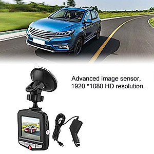 Car Driving Recorder, 1080P Full HD Dash Cam Portable 2.2inch Car DVR Camera 170° Digital Driving Video Recorder A5 Built-in GPS Recorder Loop Recording 1/3" CCD Image Sensor Anti-Vibration OSD