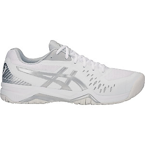 ASICS Men's Gel-Challenger 12 Tennis Shoes, 10.5, White/Silver
