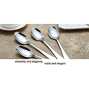 Stainless Steel Dinner Spoon (Set of 6)7.1 Inches, Silver