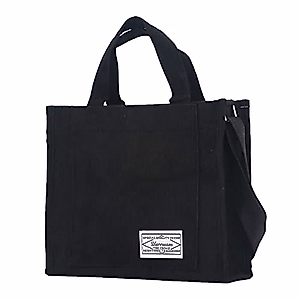 UERRUAM Tote Bag Women Aesthetic Corduroy Bags Cross body Bag Purse for Women Mini Travel Bags Handbags Everyday Bag Square