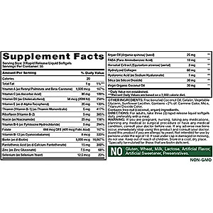 Nature's Truth Superior Strength Hair/Skin/Nails with Argan/Coconut Oil/Collagen (Pack of 2)