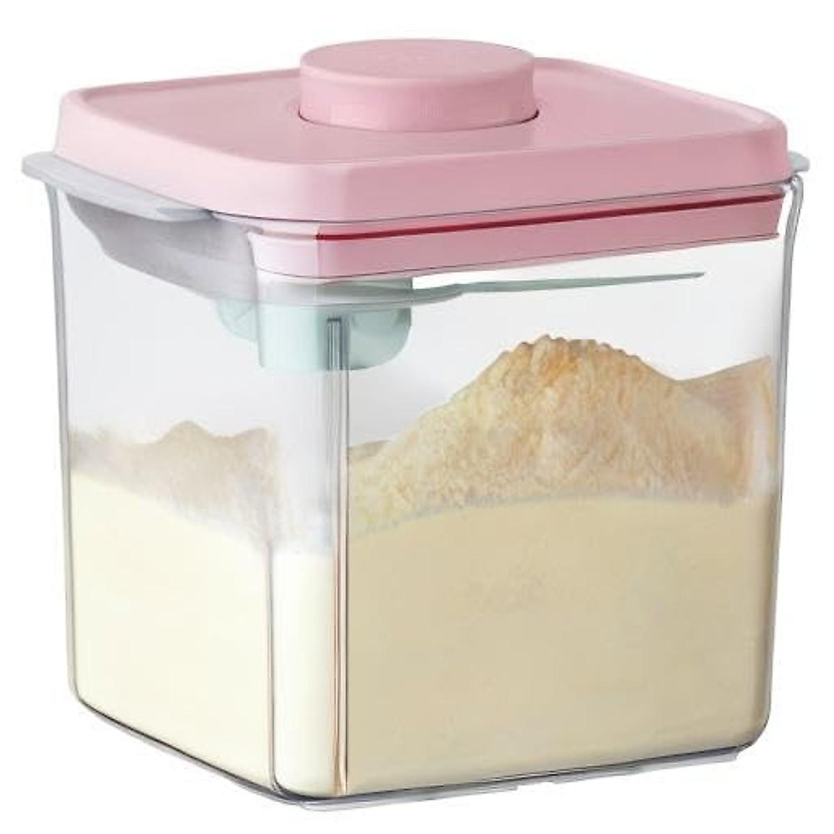 Ankou Formula Conatiner - 1700ml Airtight Formula Dispenser One Button Handy Milk Powder Container BPA-Free Storage Containers with Scoop and Scraper Transparent 730g