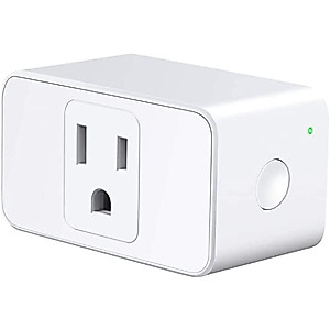 Meross Wi-Fi Smart Plug Mini, 15 Amp & Reliable Wi-Fi Connection, Alexa and Google Voice Control, App Remote Control, Timer, Occupies Only One Socket, No Hub Needed