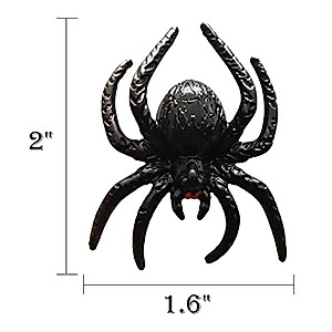 Muzboo Realistic Plastic Spider Toys Halloween Prank Props Small Size Funny Halloween Decorations 30pcs