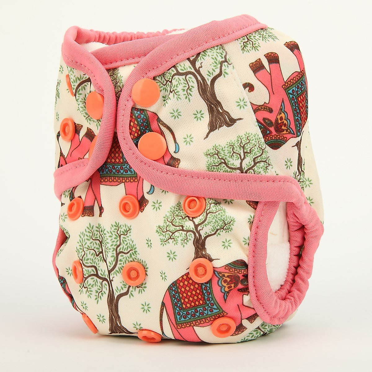 3 Newborn Baby Diaper Covers Nappies 8lbs-11lbs for Girls (Elephant Tree)