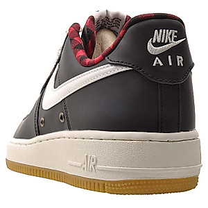 Nike Men's Air Force 1 LV8 Black/Action Red/Gum Light Brown/Sail Leather Basketball Shoes 11.5 M US