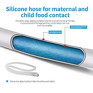 Amazing 7 Electric Water Bottle Pump, BPA Free Automatic Drinking Water Dispenser, USB Charging, Low Noise, Fits 5 Gallon 2.16-inch Neck Water Coolers (White)