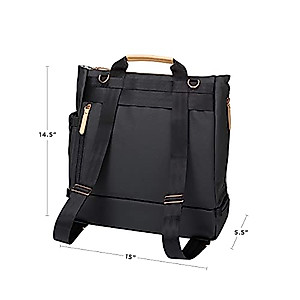 Petunia Pickle Bottom Pivot Backpack | Multiple carrying options (backpack or tote) | Insulated Pockets to Keep you Organized | Modern Silhouette with a Roomy Interior | Sand/Black