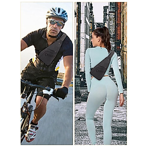 Cajmols Mens Sling Bag Anti-Theft Crossbody Bag Small Sling Bag for Mens Travel Sling Bag for Men Lightweight Hiking Casual Travel Daypacks (N-Dark Grey)