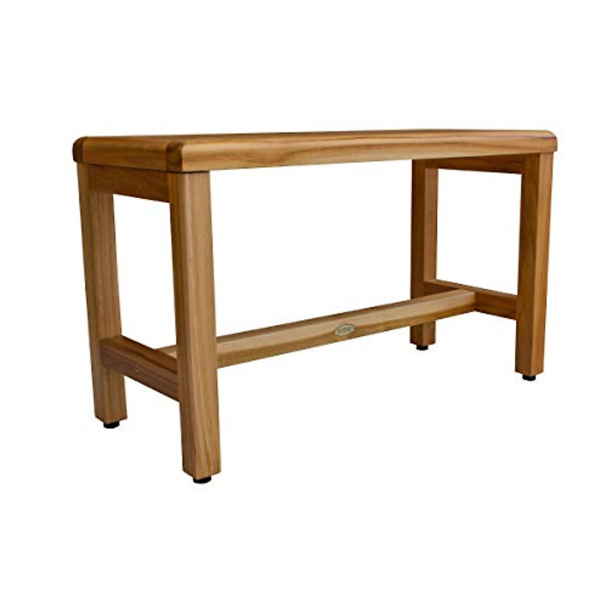 EcoDecors Earthy Teak Shower Bench Eleganto Wooden Seat Garden Bench Natural Teak Wood Patio Bench Armless Bench for Indoors and Outdoors - 30 inches Length