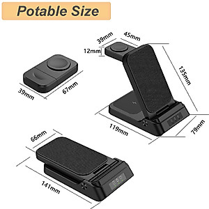 Wireless Charger for Google, 3 in 1 Charging Station for Google Pixel 7/7A/7 Pro/6/6 Pro/5/4/3/XL/Pixel Fold, Pixel Buds Pro, Charger for Google Pixel Watch (Not for Pixel Watch 2)