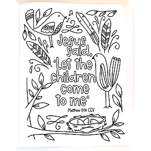 The Bible Coloring Book for Girls: Color 40 Cute Designs of Inspirational Verses & Christian Artwork
