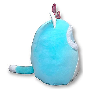 Squishmallows Official Kellytoy 14 Inch Ferret Anneli Plush Turquoise Wearing a Red Glitter Heart Headband - Join These Stuffed Animal Toys and Their 2023 Valentine's Day Squad