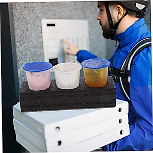 YARNOW 4 Pcs Cup Holder Drink Cup Carrier Tray Black Coffee Cups Coffee Cup Carrier Tray Beverage Carrier Foam Cup Carrier Drinks Sofa Takeout Cup Trays Accessories Pearl Cotton with Tray