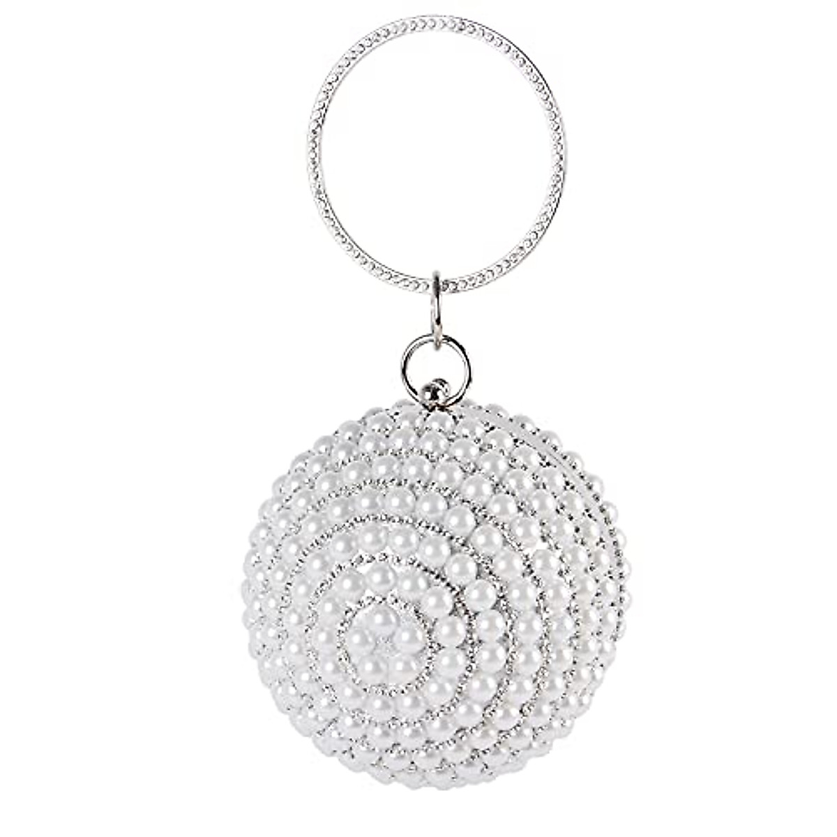Lanpet Women Round Ball Crystal Evening Clutch Purse Tassel Wedding Party Handbags