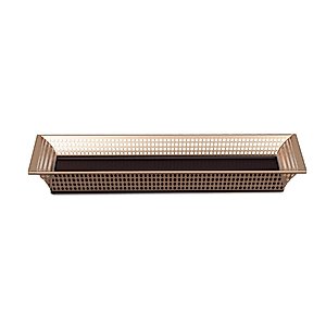 nu steel Selma Steel Storage Organizer Tray for Bathroom Vanity Countertops, Closets, Dressers - Holder for Watch, Earring, Makeup Brush, Reading Glass, Hand Towel - Copper & Oil Rubbed Bronze