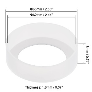 MECCANIXITY Water Bottle Boots, 62mm ID Heat Resistant Protective Anti-Slip Bottom Sleeve Cover for Cup Mug Vacuum Flask, White Pack of 4