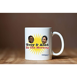 BSM Troy and Abed In the Morning Community Mug 11oz Funny TV Show Cup Gift Ideas for Him Her Birthday Christmas Anniversary Valentine's Day Mother's Day Father's Day