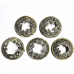 JIEQIJIAJU Jar Candles Toppers, Antique Candle Topper Cover Metal Candle Top Lid Accessories Shades Sleeves for Jar Candles Decor, 2.8" Diameter