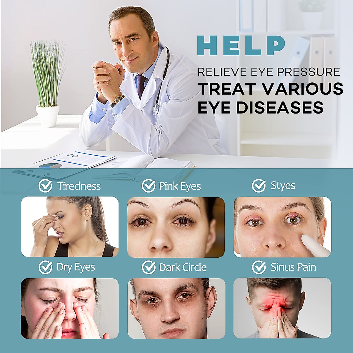 Heated Eye Mask, Warm Eye Compress Mask for Dry Eyes, USB Electric Eye Heating Pad with Temperature & Timer Control, Dry Eye Mask for Dry Eyes Blepharitis Sinus Migraine Stye MGD Puffiness Gray