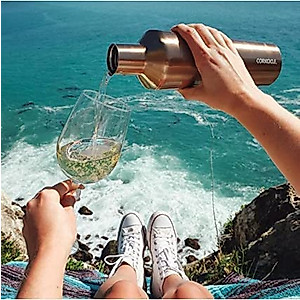 Corkcicle Luxe Collection 16 Ounce Canteen Triple Insulated Stainless Steel Water Bottle with Screw Cap and Extra Wide Mouth, Dragonfly