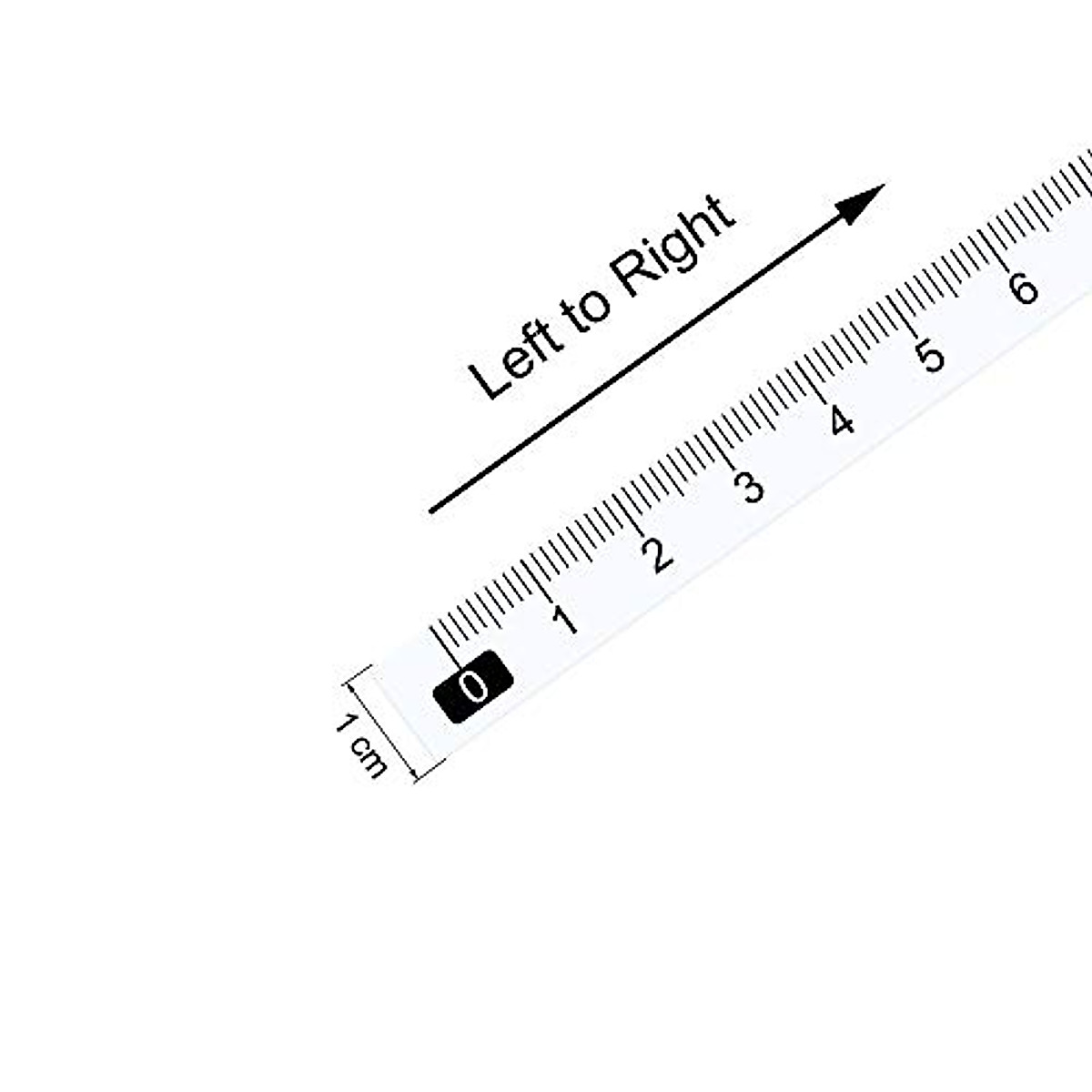 uxcell 10 Pcs Adhesive Backed Tape Measure 30cm Left to Right Read Measuring Tapes Stick on Workbench Ruler (White)