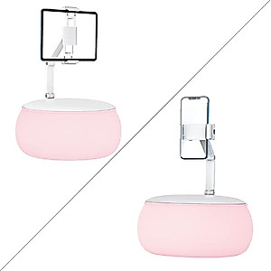 PEPPER JOBS Cell Phone/Tablet Pillow Stand for Bed 360° Angle Adjustable Clip Clamp Cell Phone Holder Dual-arms Height Adjustment Cell Phone Pillow Stand for iPhone 13,12,4.5-13''Phone/Kindle/Tablet