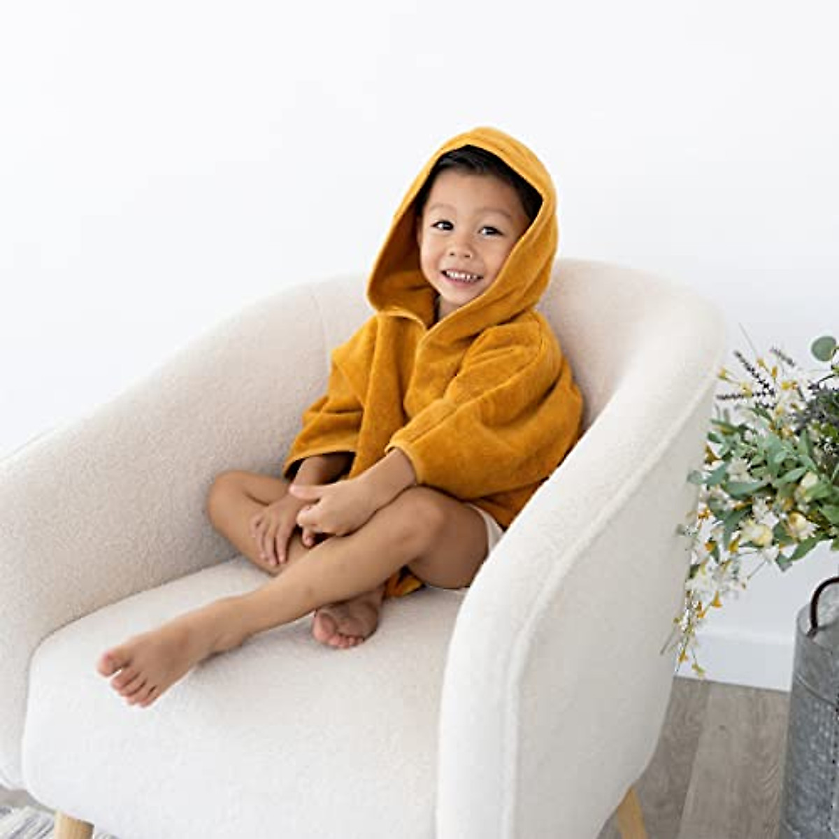 Natemia Organic Hooded Poncho Towel – Ultra Soft and Absorbent Cloud Touch Cotton Kids Cover-Up