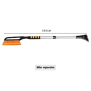 saobaokai Snow Scraper Snow Broom 2 in 1 Car Snow Brush Shovel Removal Brush Winter New Telescopic Snow Shovel Clean Tools