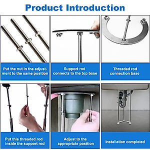 Undermount Sink Repair Support Brackets - Stainless Steel Sink Mounting Hardware Undermount Sink Adjustable Support(15.7-27.5 inch)