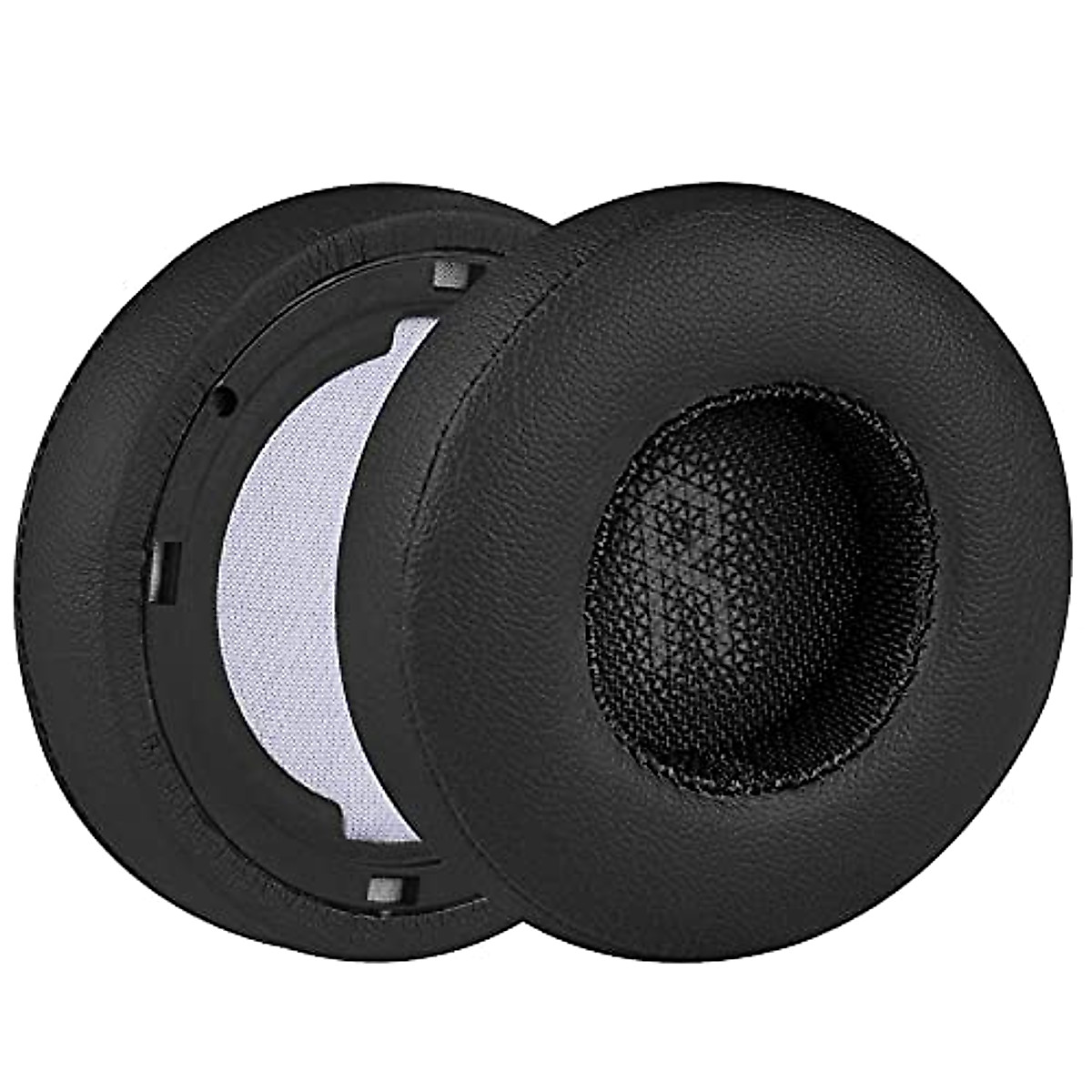 Geekria QuickFit Protein Leather Replacement Ear Pads for JBL E35, E45bt, E45, C45BT Headphones Ear Cushions, Headset Earpads, Ear Cups Repair Parts (Black)