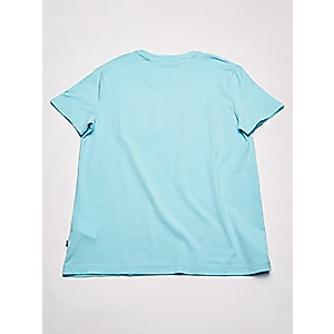 Nautica mens Solid Crew Neck Short-sleeve Pocket T-shirt T Shirt, Bright Aqua Blue, XX-Large US